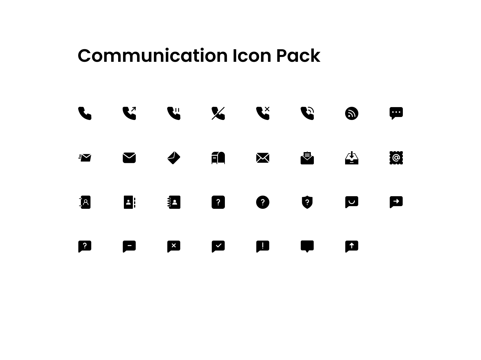 Communication Icon Pack Fill