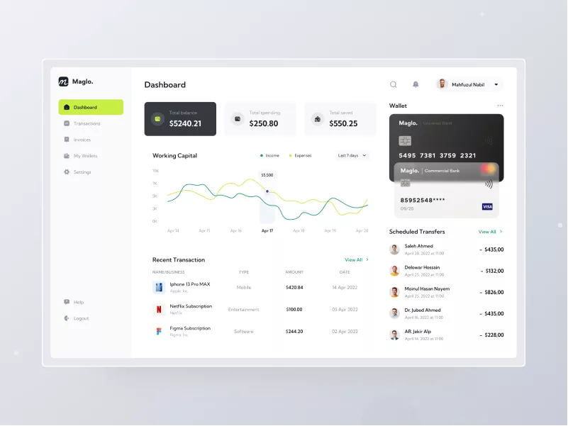 Banking Dashboard UI Design