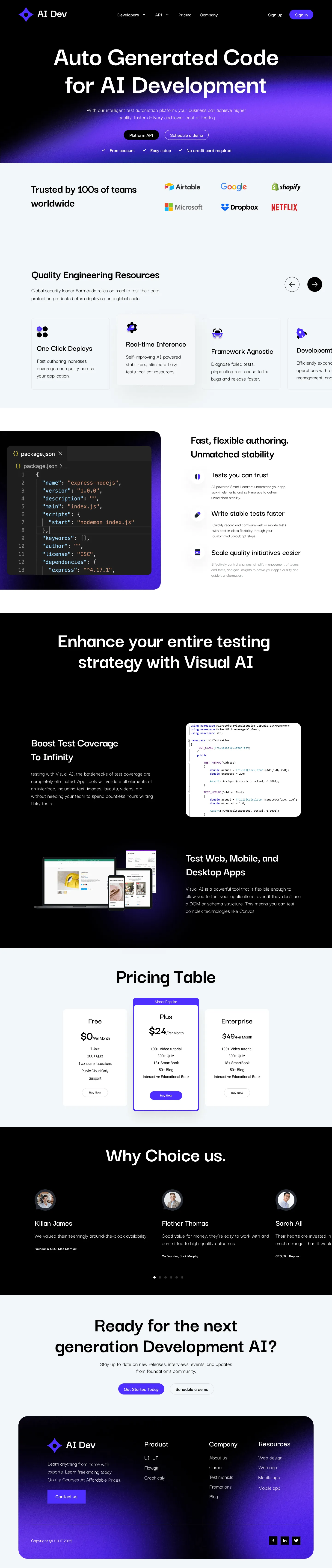 AI Automation Website Landing Page