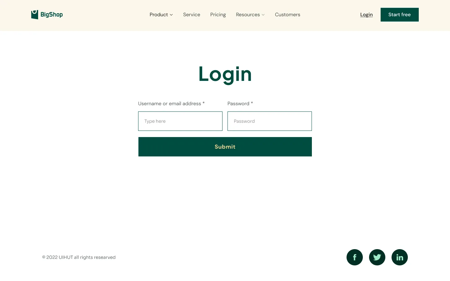 Login Page Design