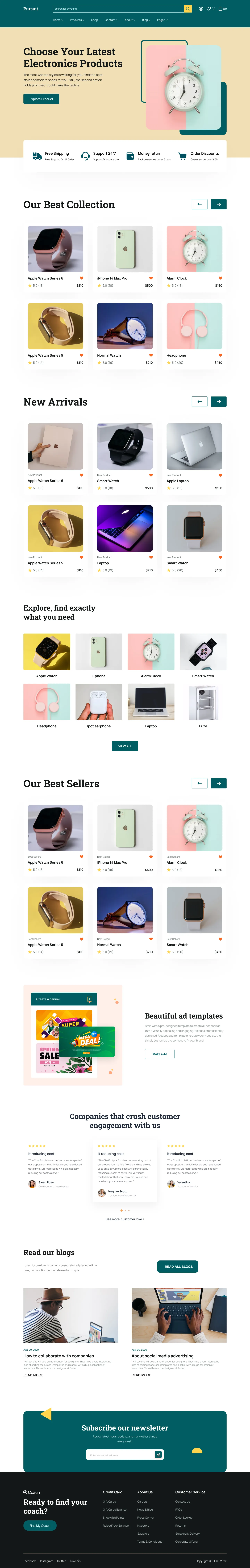 Electronics eCommerce Landing Page