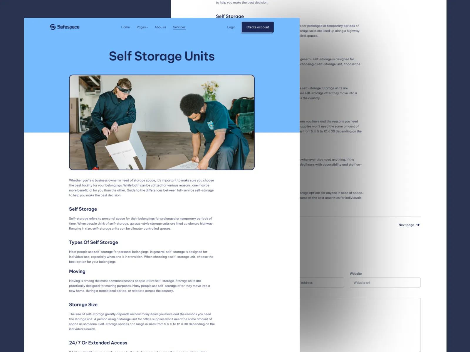 Service Details Page