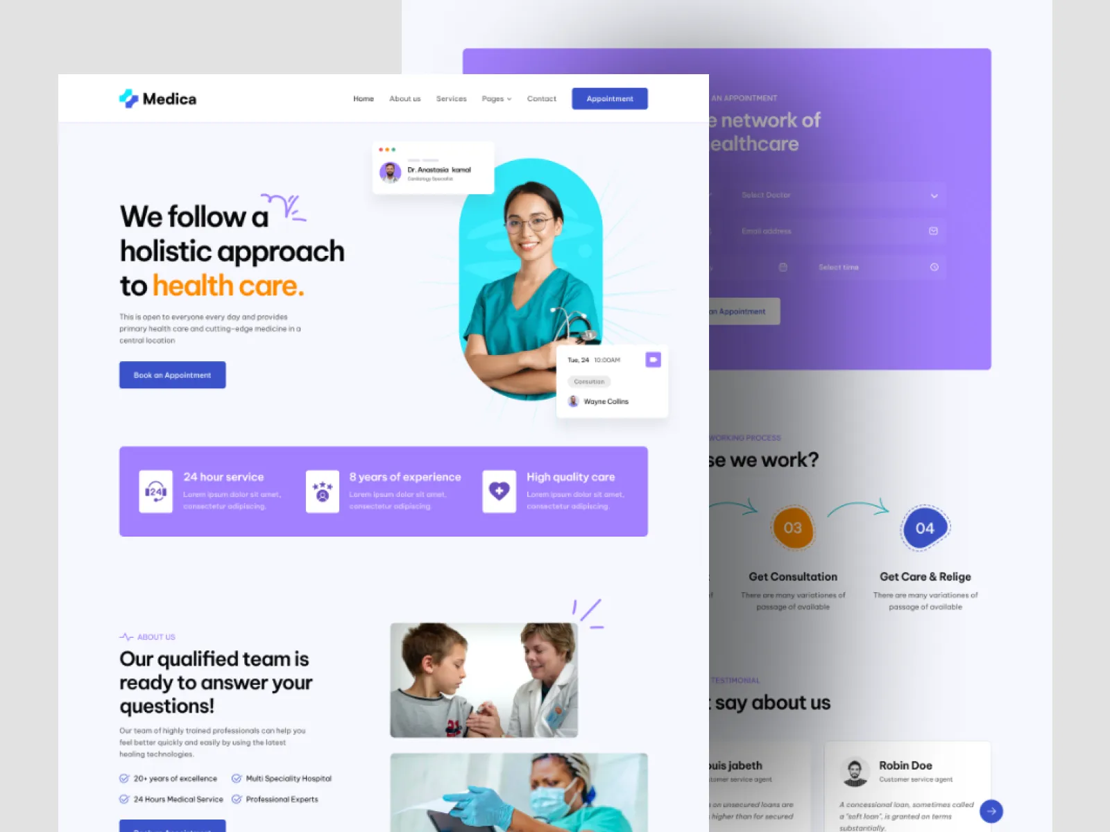Healthcare Service Website Landing Page