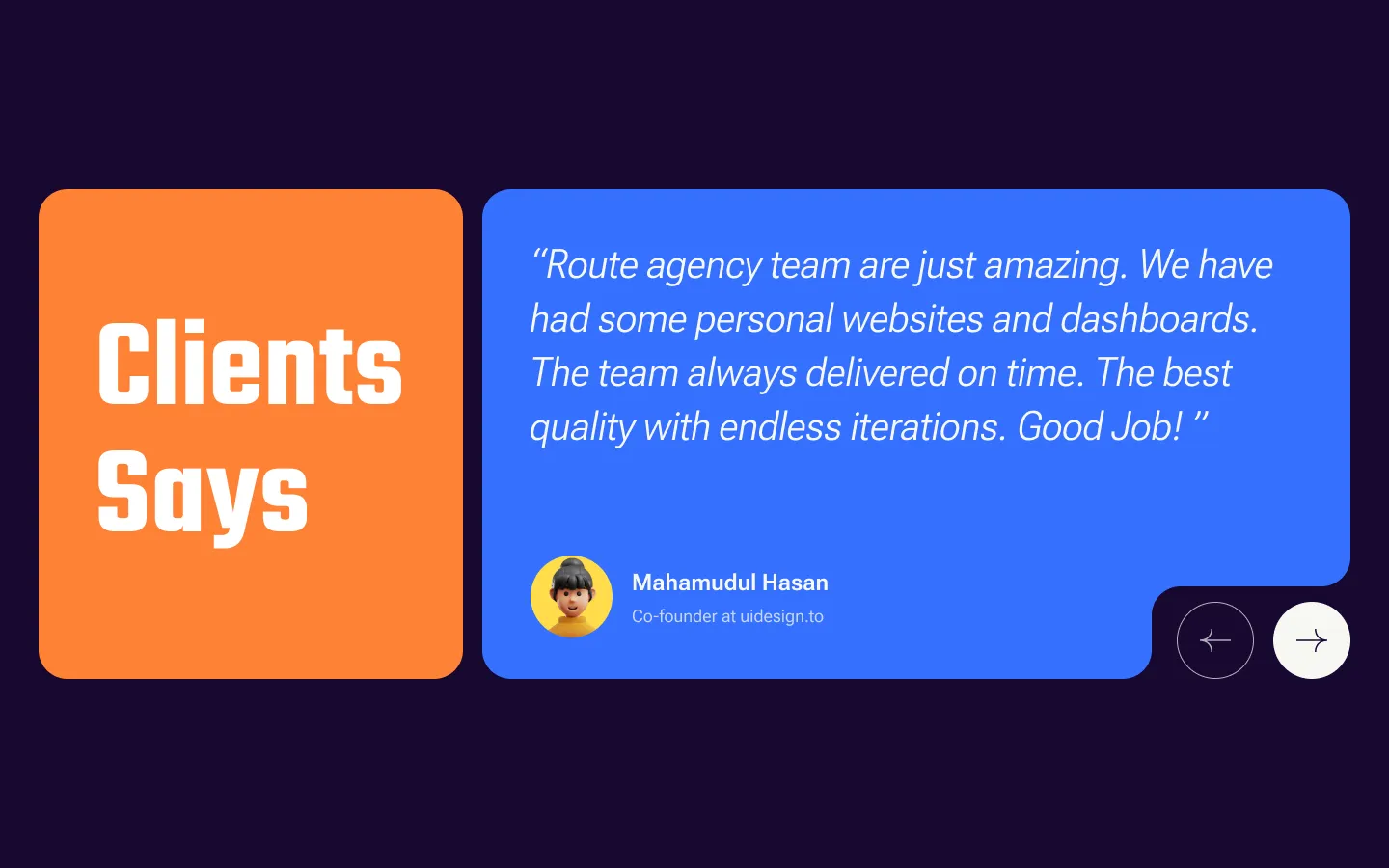 Testimonial Section Design