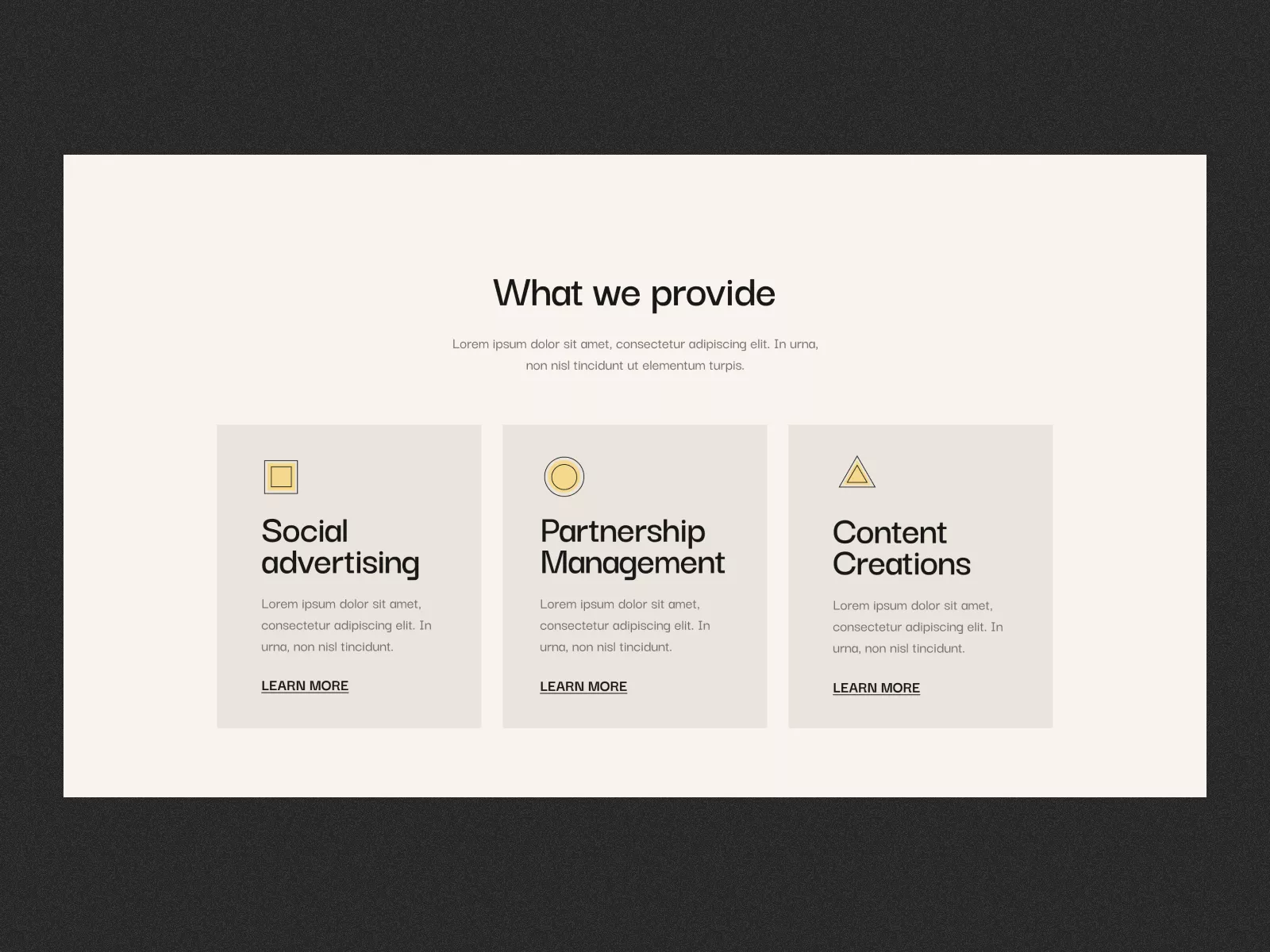 Free Our Services UI Design