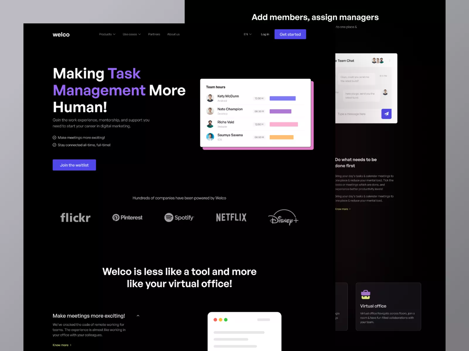 Project Management Website Template Welco